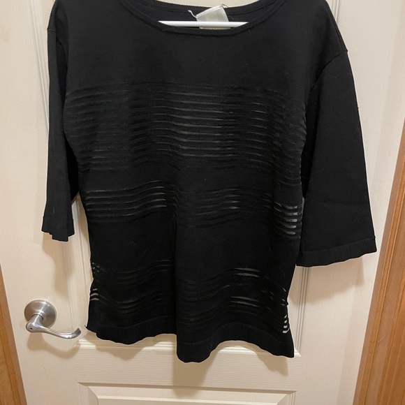 Wynne Layers | Tops | Nwt Wynne Layers Mesh Black Tshirt | Poshmark